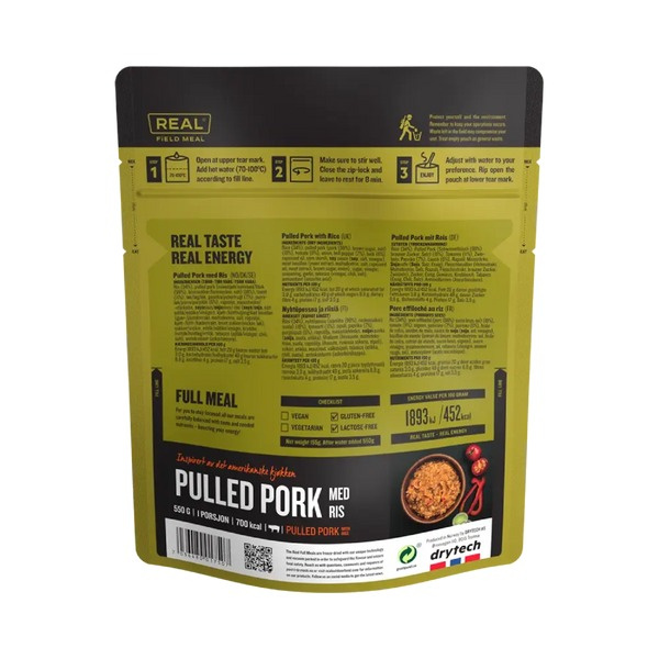 Real Turmat Full meal - Pulled Pork | Sportfishtackle.fi